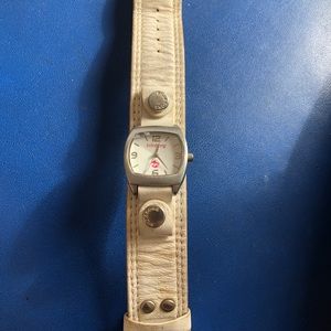 Billabong | Accessories | Billabong White Leather Retro Watch | Poshmark
